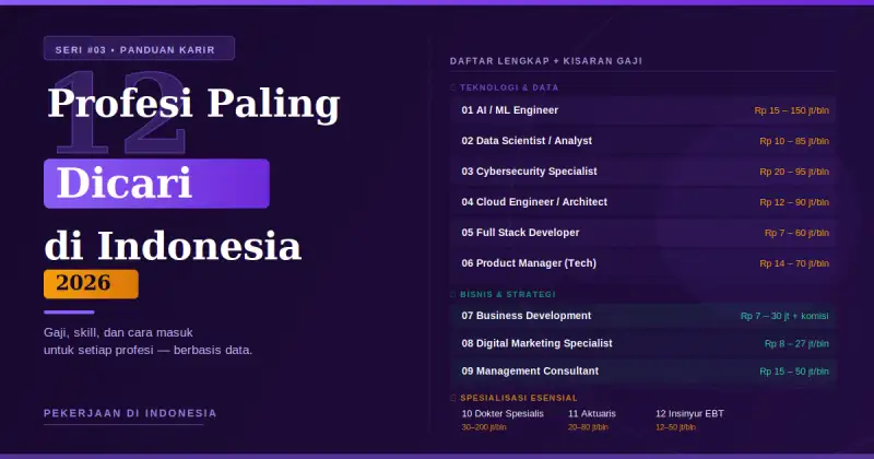 12 Profesi Paling Dicari di Indonesia 2026 | Gaji & Cara Masuknya ...